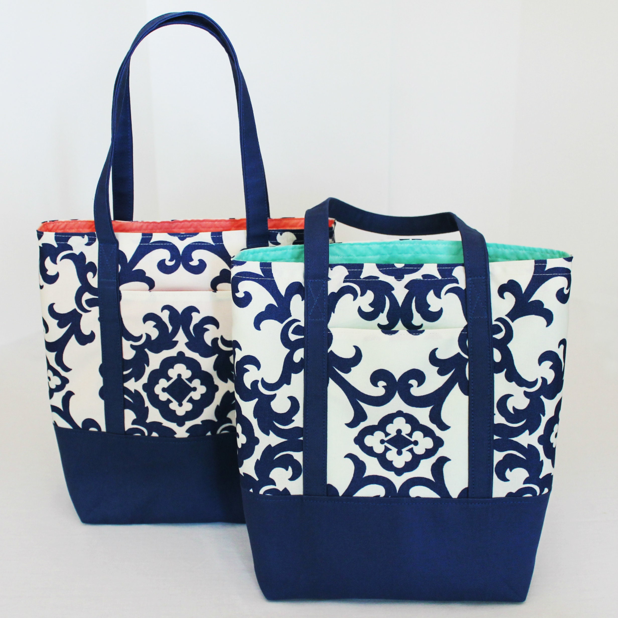 3 Tutorial Bundle: Lined Canvas Tote; Three-ten Tote; Shortcut Quilted ...
