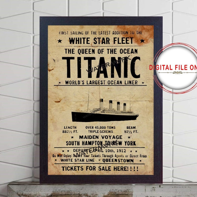 Titanic Posters - Etsy
