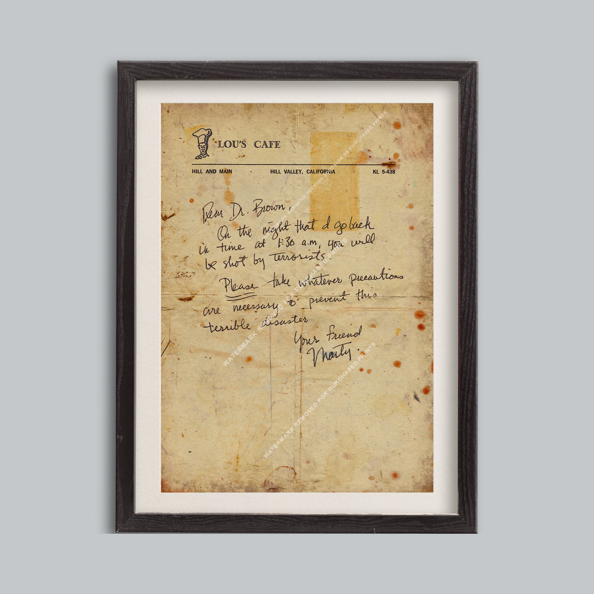 Back to the Future Marty Mcfly Vintage Letter to Doc Brown - Etsy