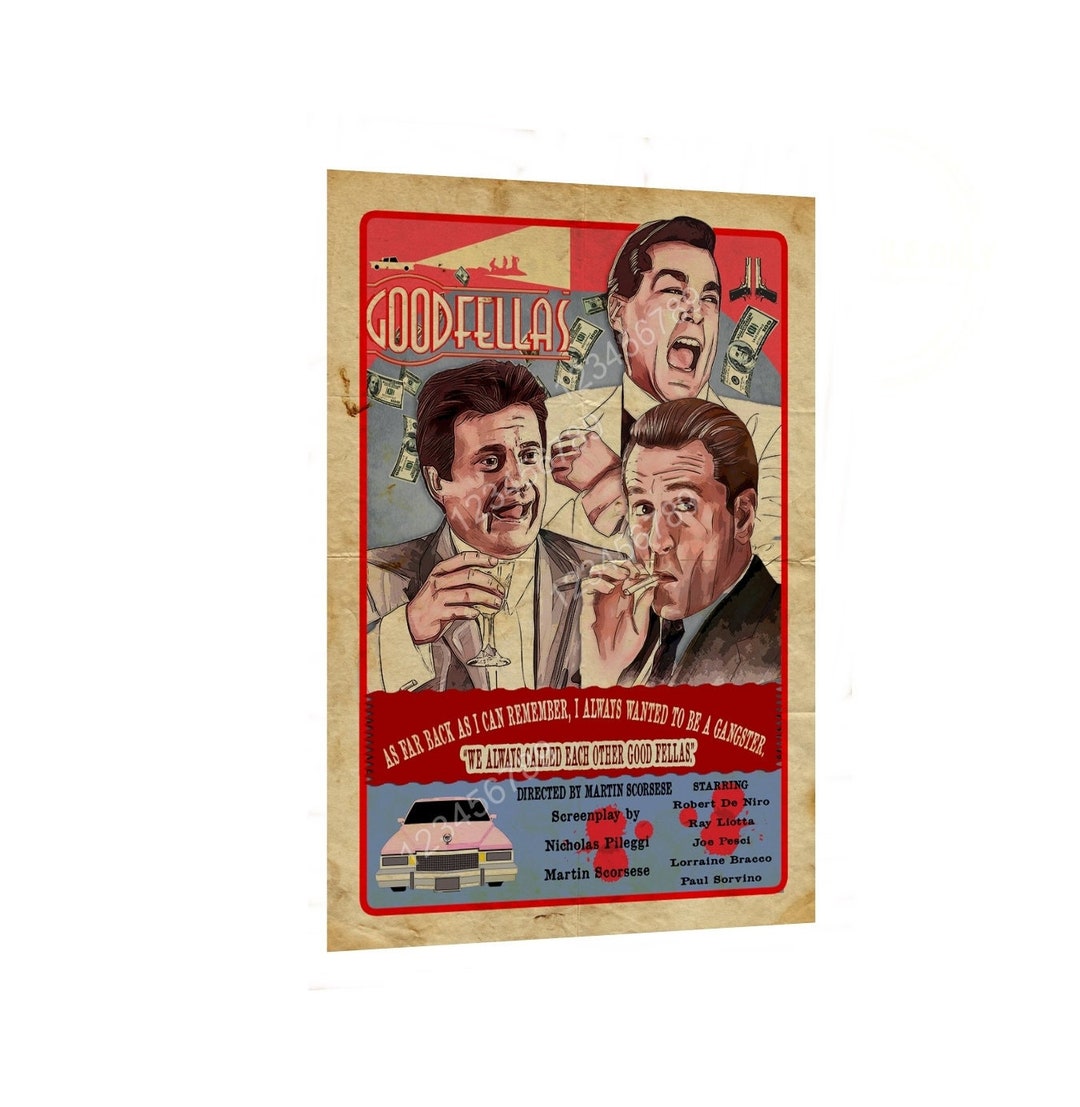 Goodfellas Retro Print Vintage Photo Quotes Mafia War Gangster ...