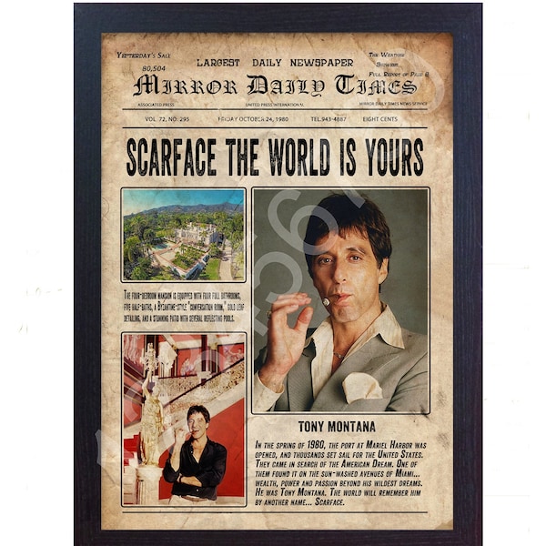 Scarface Tony Montana Quote - Etsy