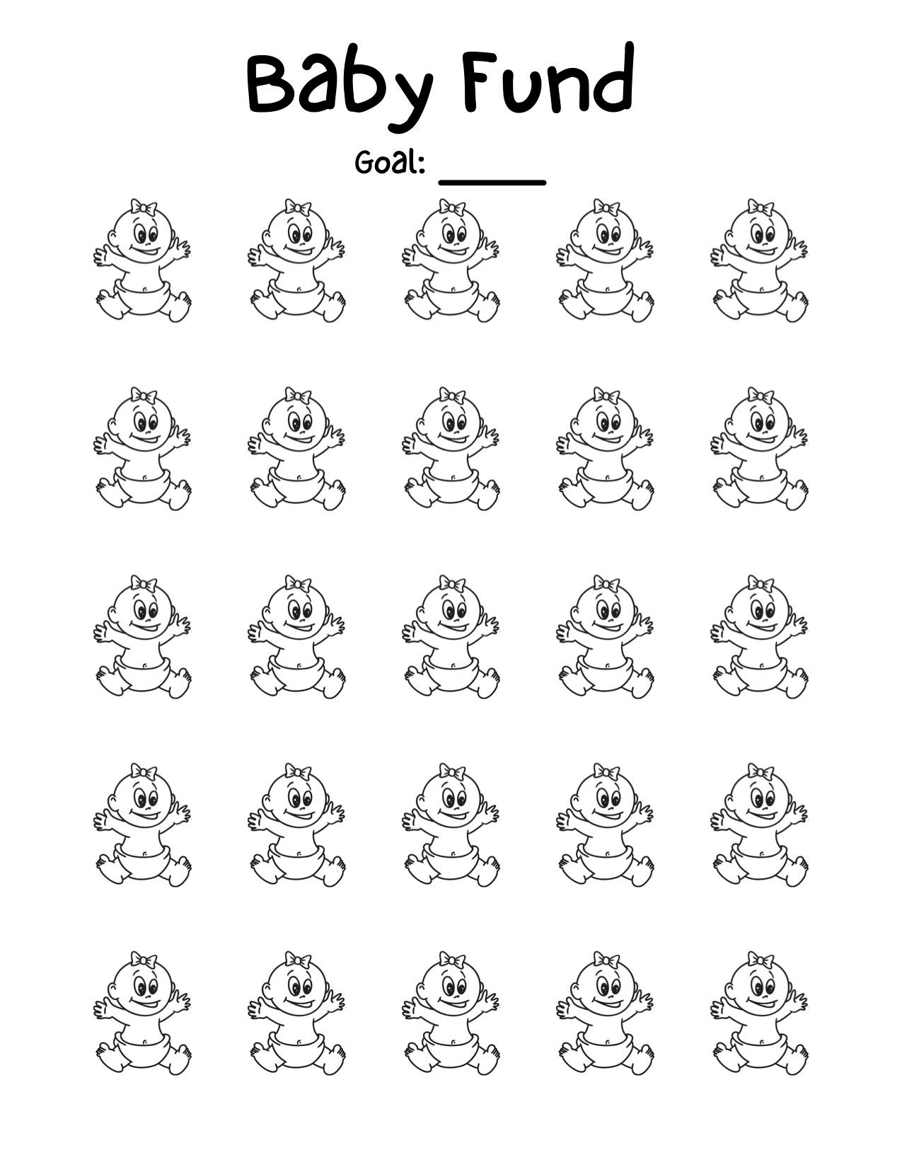 Baby Fund Printable Tracker - Etsy