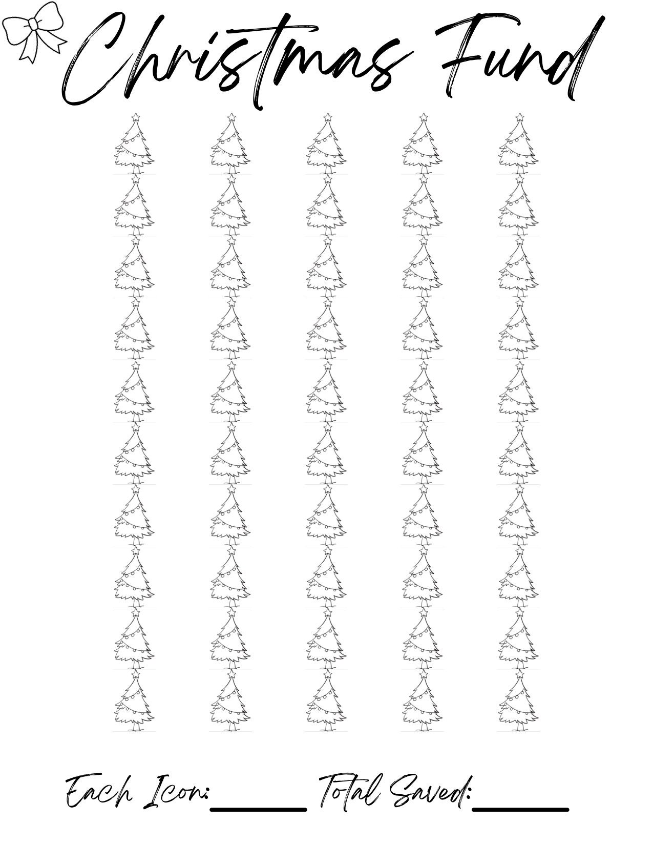 Christmas Fund Budget Printable - Etsy