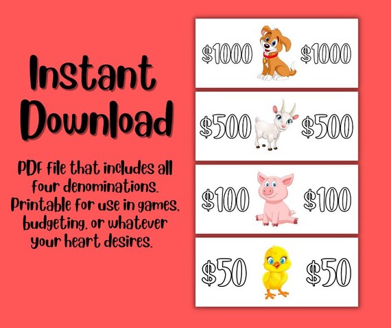 Animal Place Holder Instant Download | Etsy