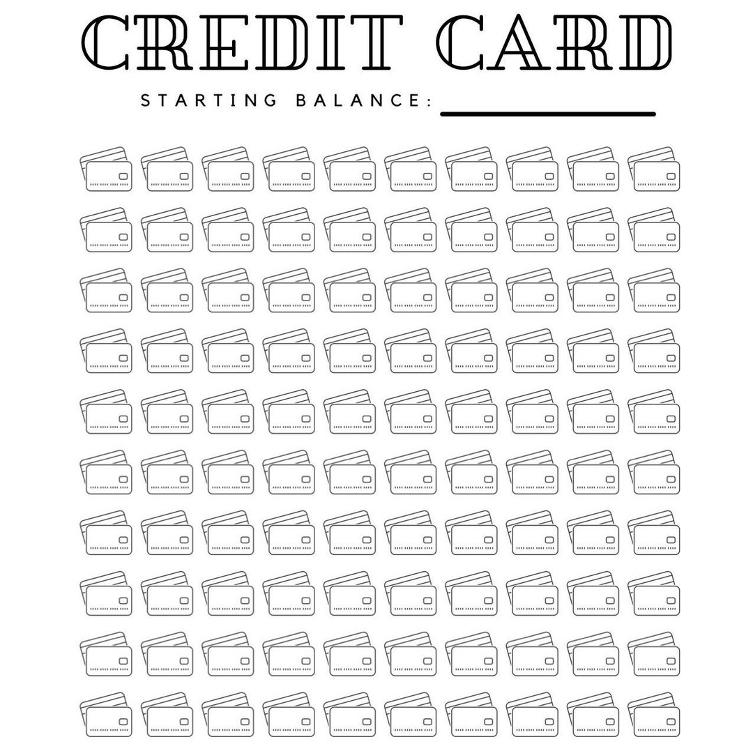 Credit Card Debt Tracker (100 Icon) - Etsy