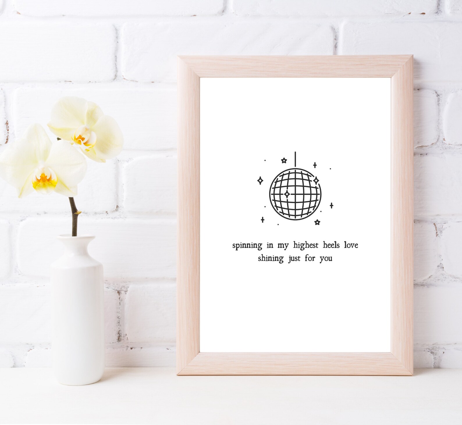 Mirrorball Taylor Swift Lyric Wall Art, Minimalist, Boho, Folklore ...