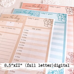 Seize the Day Daily Planner Worksheet, Daily Schedule - Printable PDF ...