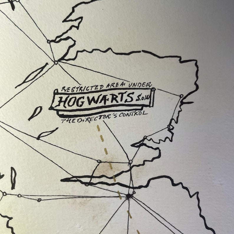Floo Network Harry Potter Map Le Réseau Des Cheminées Etsy Australia