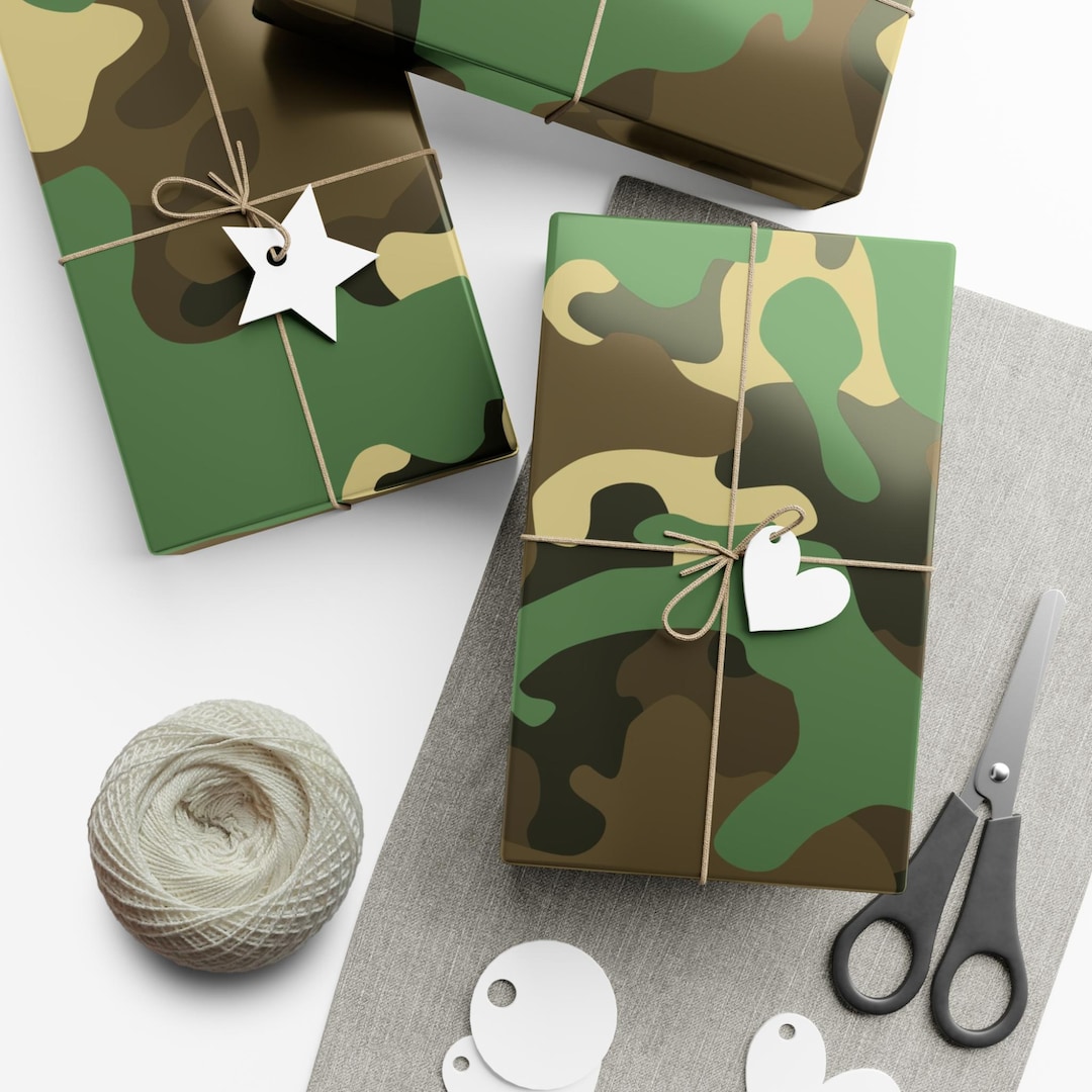 Gift Wrap Papers Camo Gift Wrap, Wrapping Paper Roll, Camouflage Gift ...