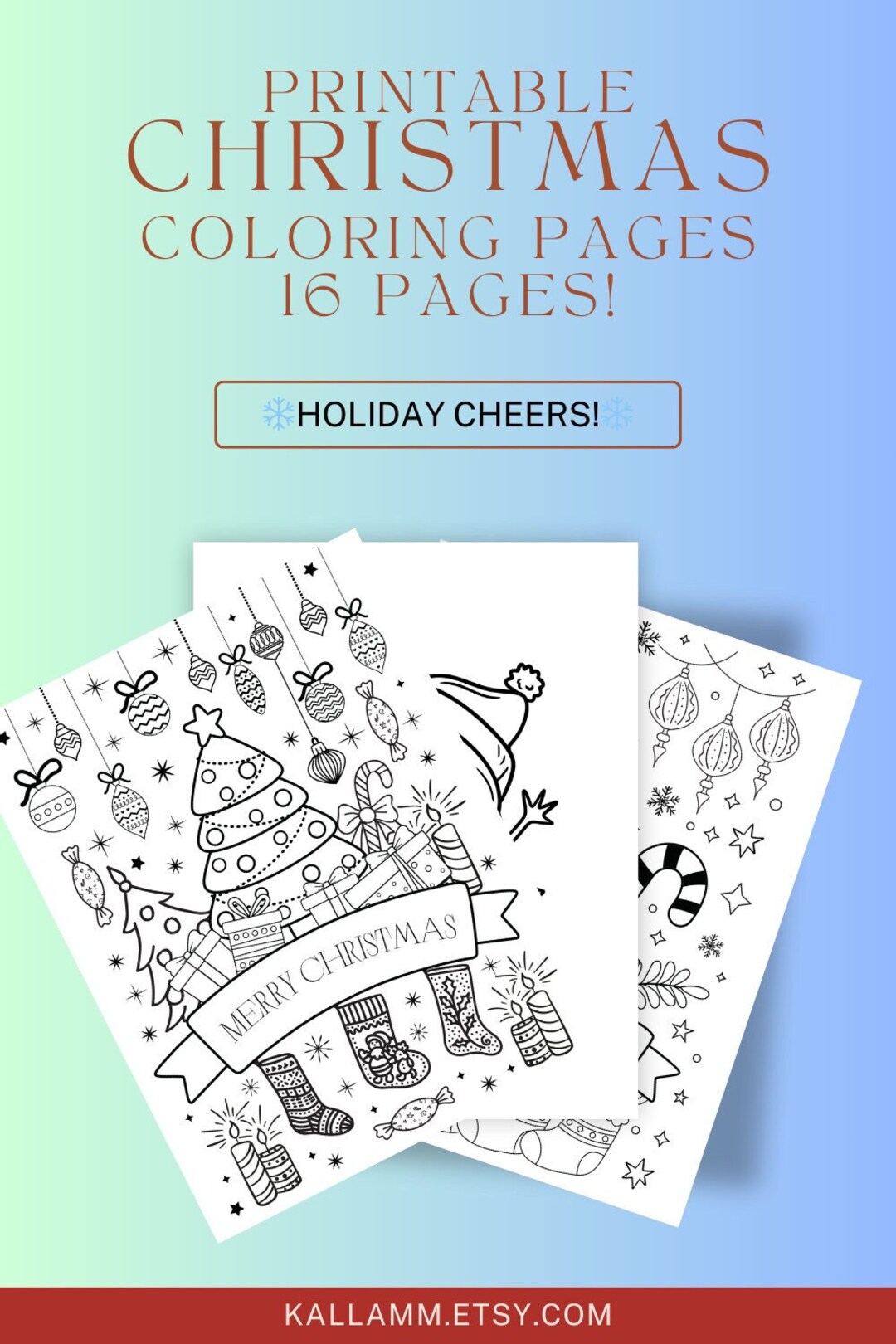 Mega Christmas Coloring Extravaganza 16 Printable Coloring Pages - Etsy