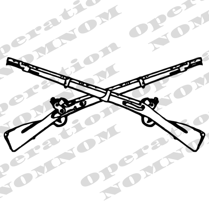 Infantry Army Branch Insignia Vector SVG PNG JPG - Etsy