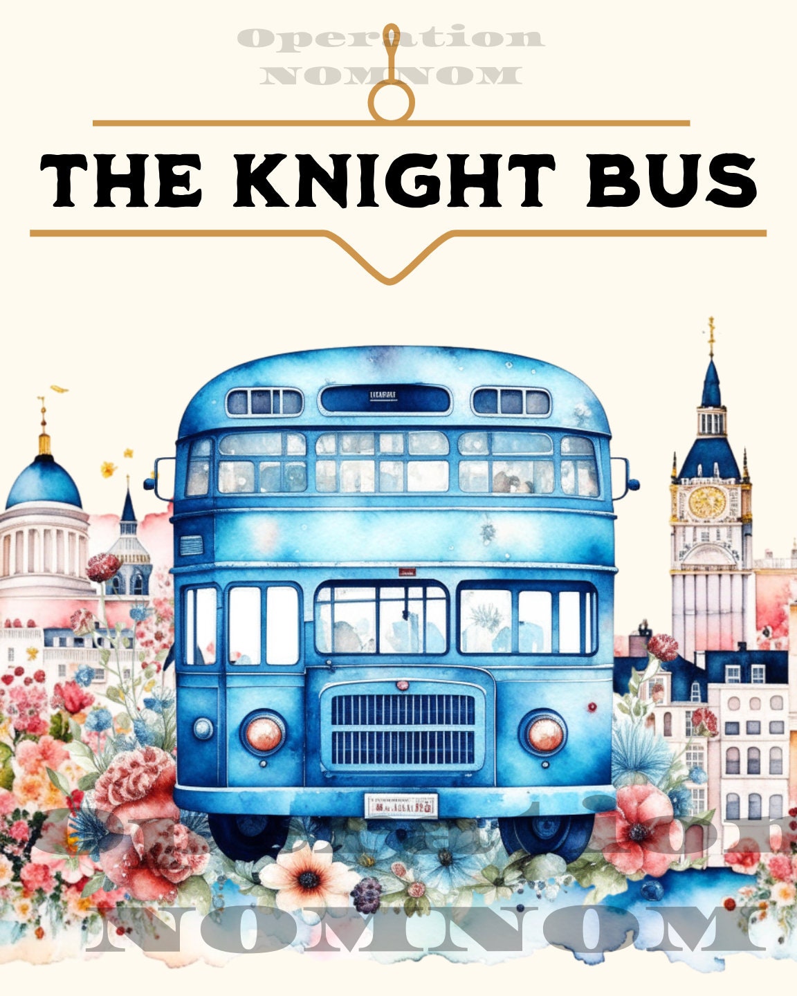 Magical Wizarding Double Decker London Bus| Knight Bus Poster| Nursery ...