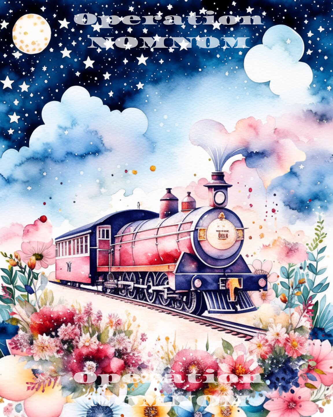 Magical Wizard Train Poster Hogwarts Express Cute Train Nursery Poster ...