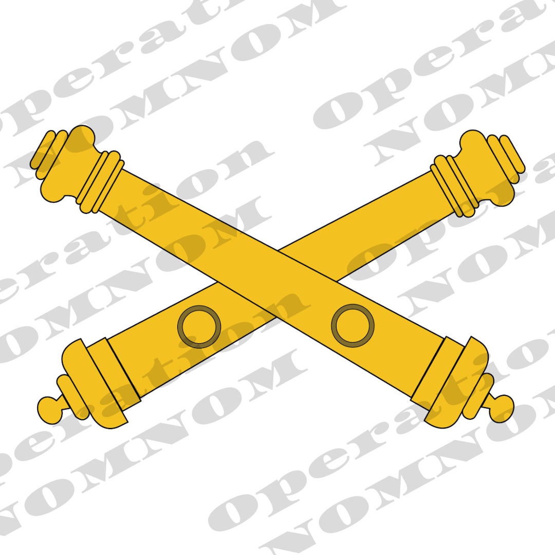 Field Artillery Army Branch Insignia Colored SVG PNG JPG - Etsy