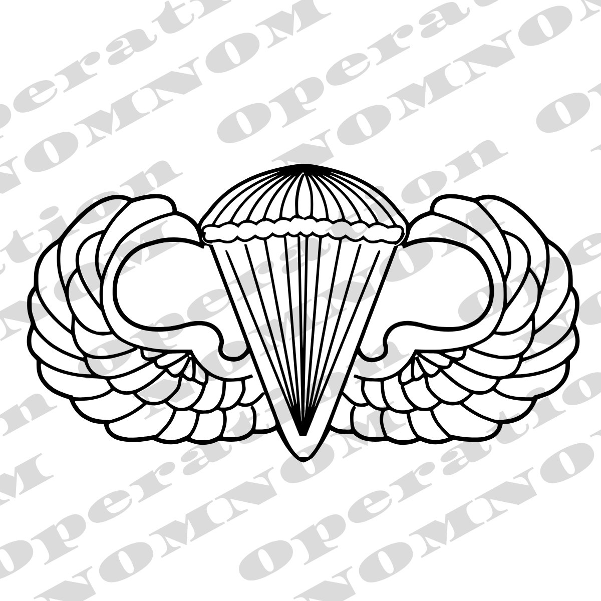 Army Airborne Badge Vector Military Airborne Badge SVG PNG JPG - Etsy