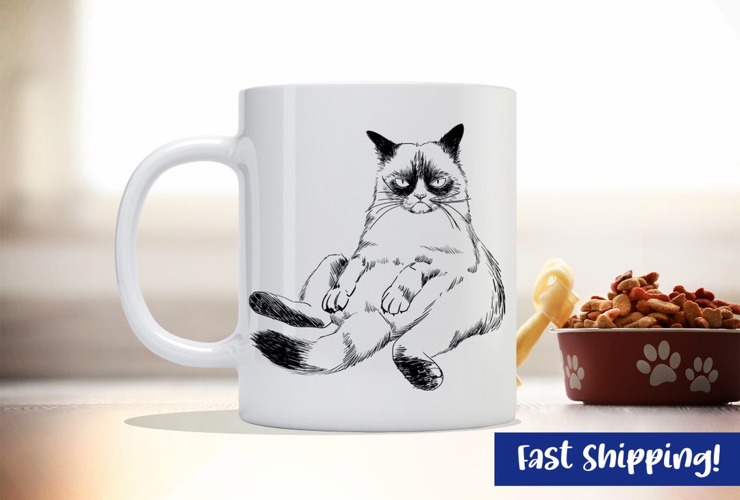 Grumpy Cat - Pets and Animals Custom Coffee Mug - Etsy