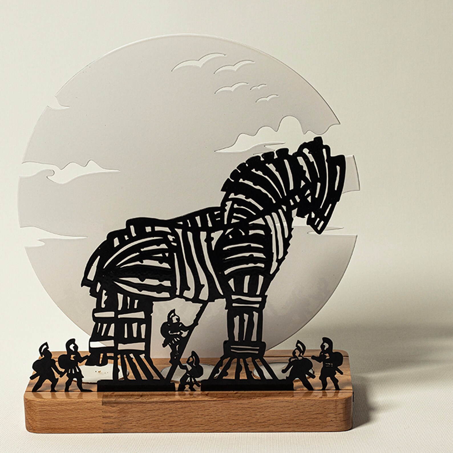 Metal Tealight Candle Holder Handmade Decorative Trojan Horse Mythology ...