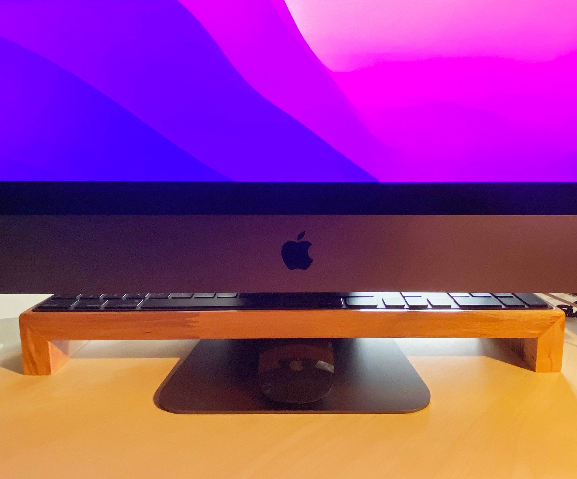 Solid Wood Apple Keyboard Stand: Desk Organizer for Imac & Magic ...