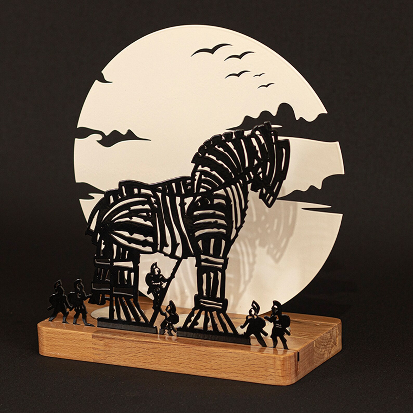 Metal Tealight Candle Holder Handmade Decorative Trojan Horse Mythology ...
