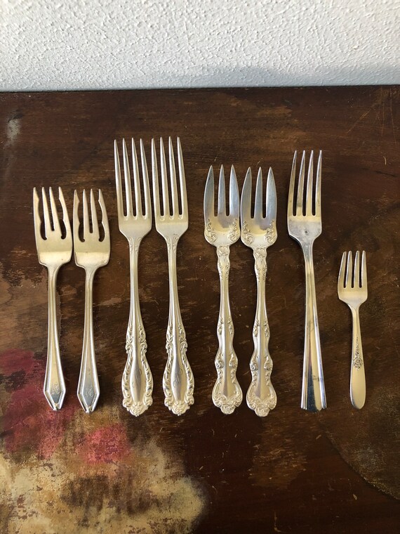 Vintage Silverplate Assorted Forks Table Accent Brunch Dinner - Etsy