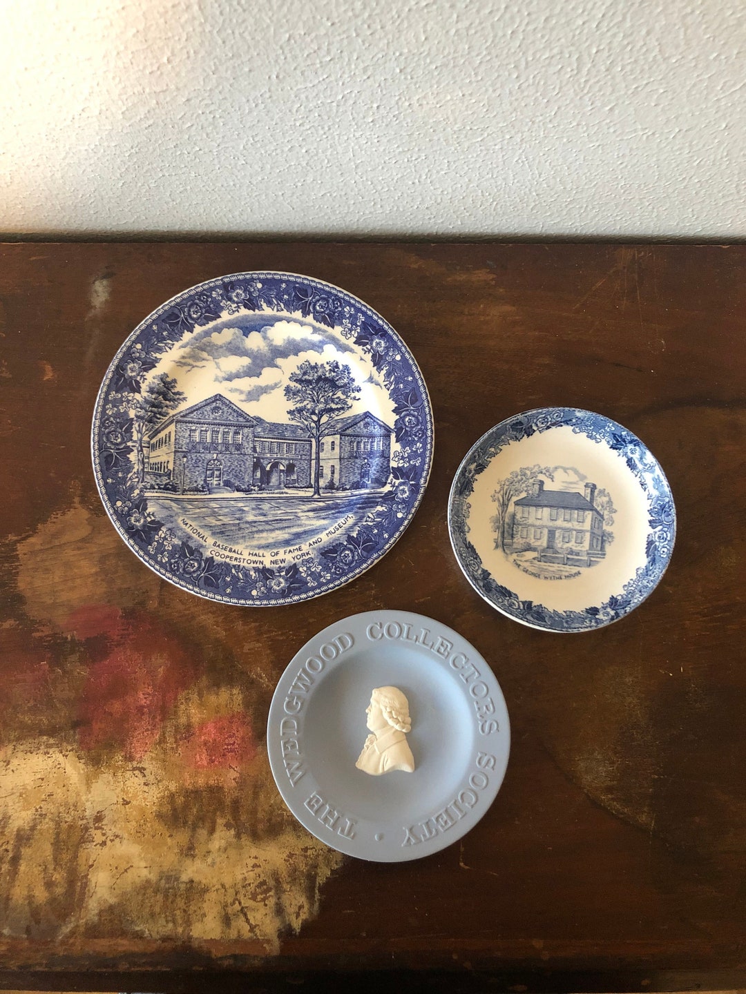 Historic Blue Transferware Plates YOU PICK Trinket Dish Jasperware Blue ...