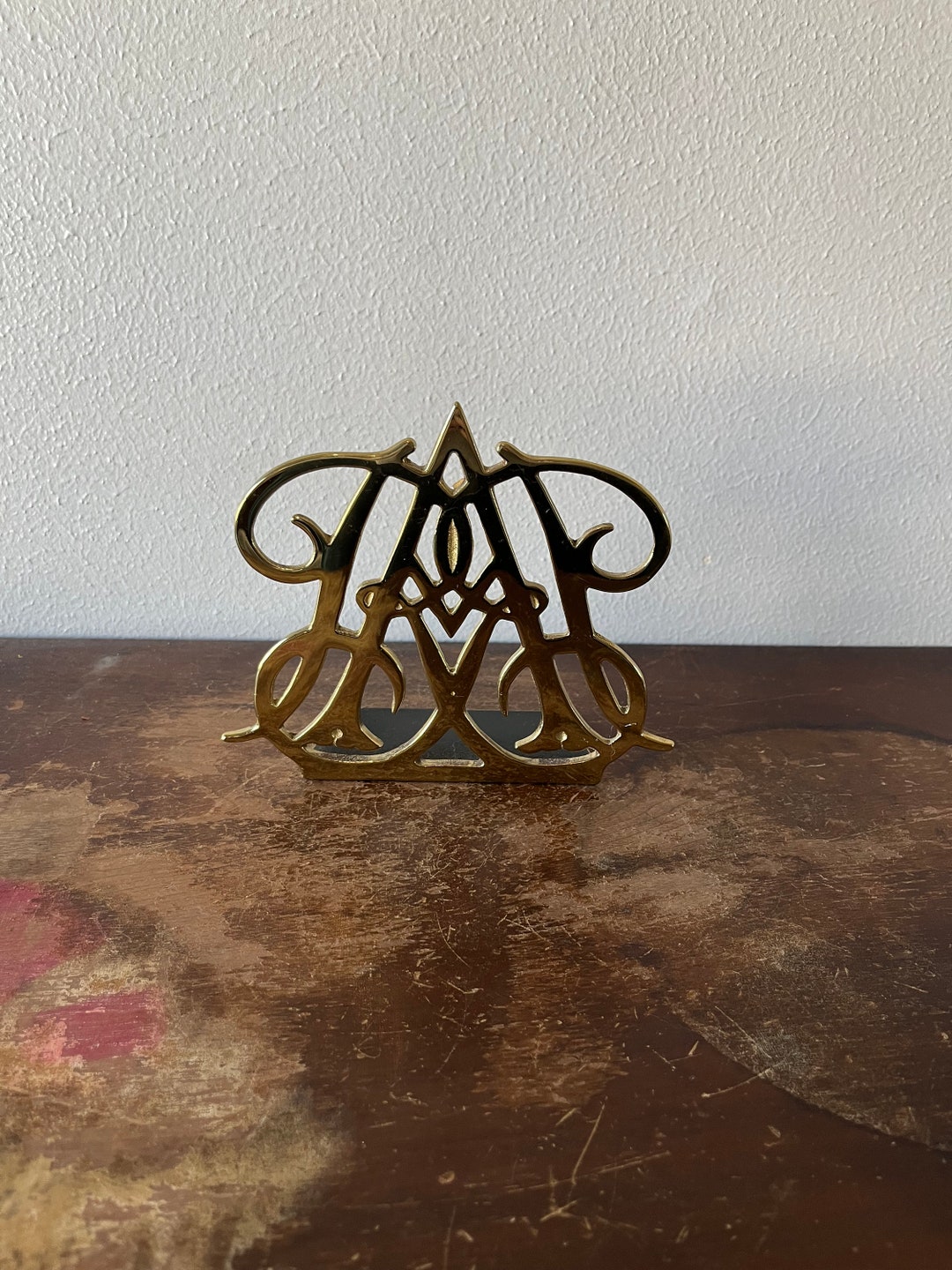 Vintage Brass 1977 Queen Ann Colonial Williamsburg Bookend Shelf Decor ...
