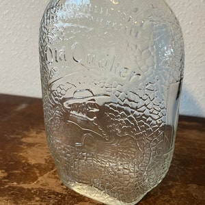 Old Quaker Rye Whiskey Bottle Embossed 1940s American Whiskey Bottle ...