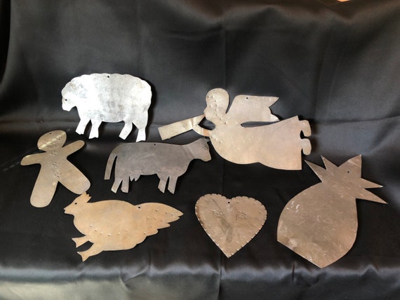 Antique Tin Cut Outs Quilt Pattern Sewing Animals Shapes Heart - Etsy