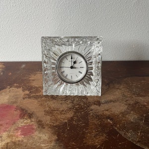 Waterford Crystal Square Desk Clock Cut Crystal Office Decor - Etsy