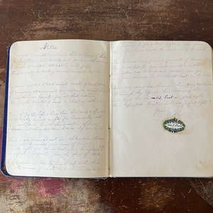 Antique 1800s Album Handwritten Notes Personal Notebook Ohio Birthday ...