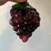 Colored Glass Grape Cluster Buch of Grapes Glass Sculpture Green Leaves ...