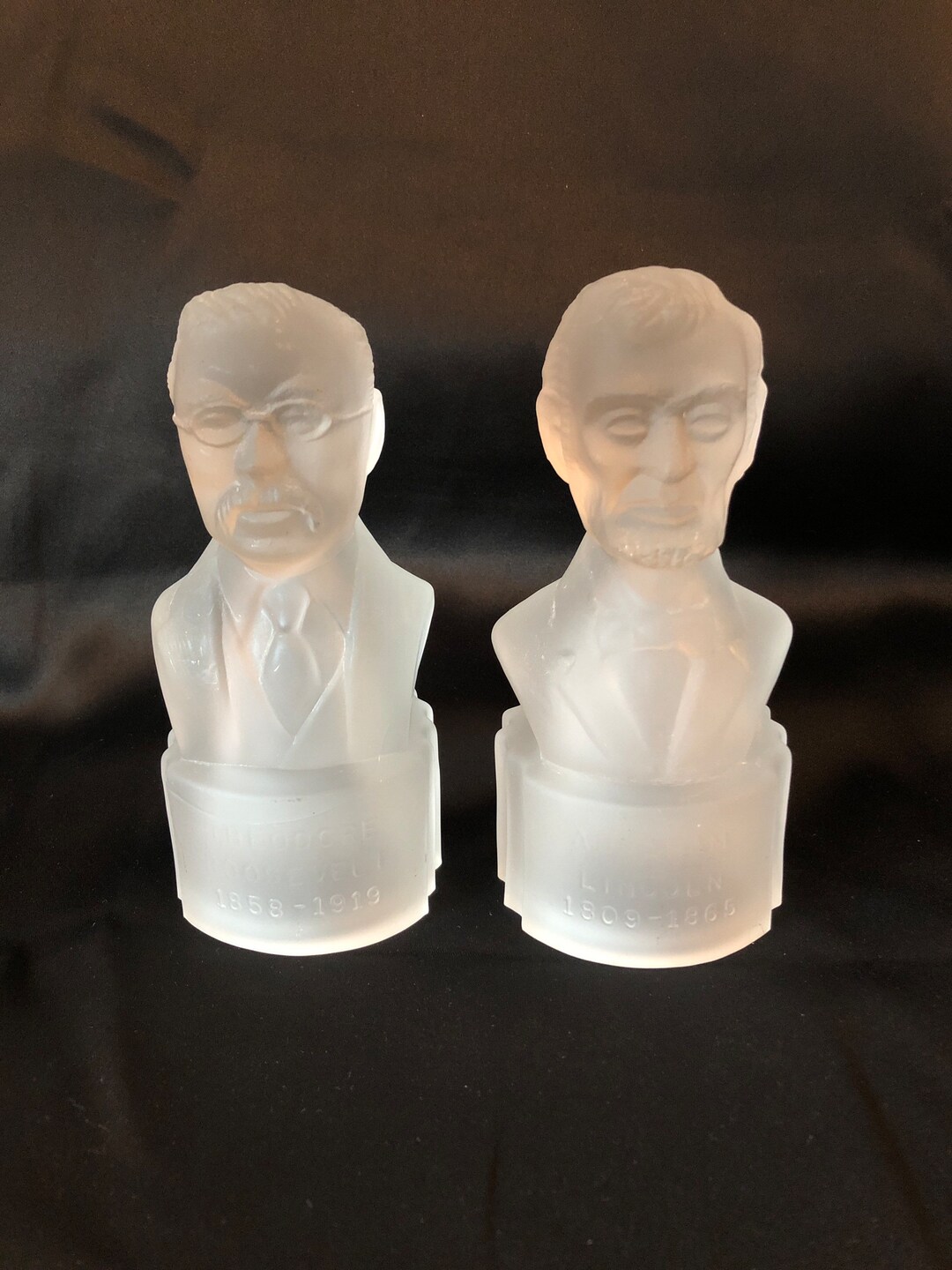 Vintage Frosted Glass Presidential Busts YOU PICK History Election Time ...