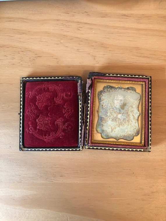 Antique Tooled Leather Union Case Gild Framed Ambrotype | Etsy