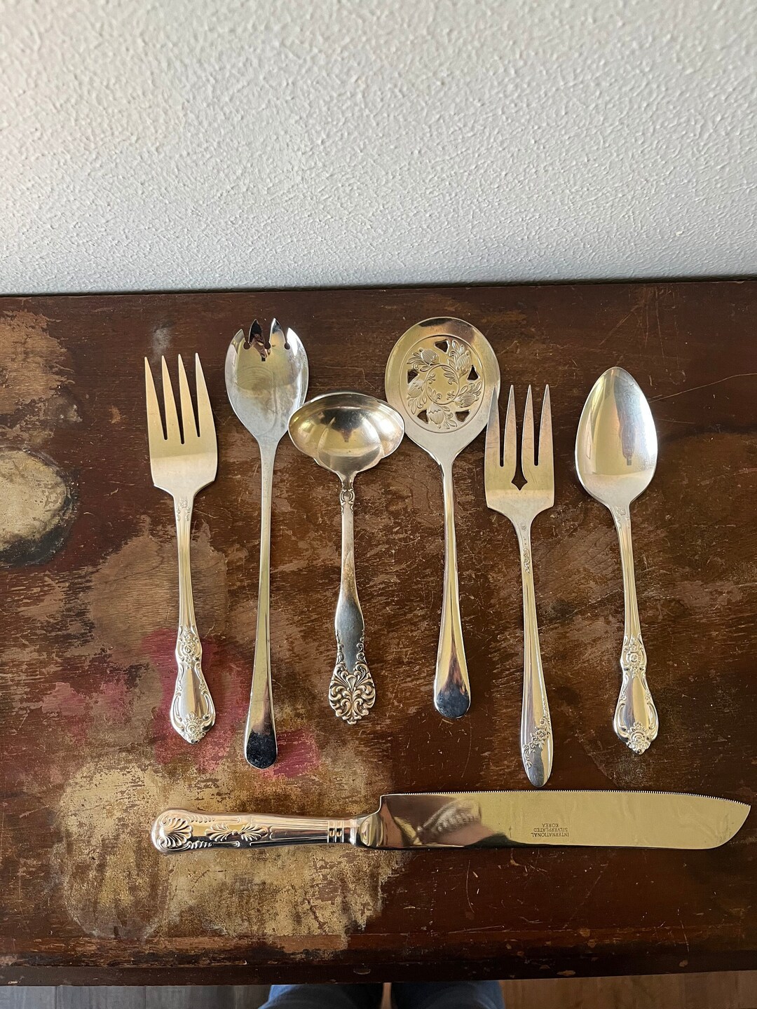 Silverplate Serving Utensils 7 Pieces Cake Knife Serving Fork - Etsy