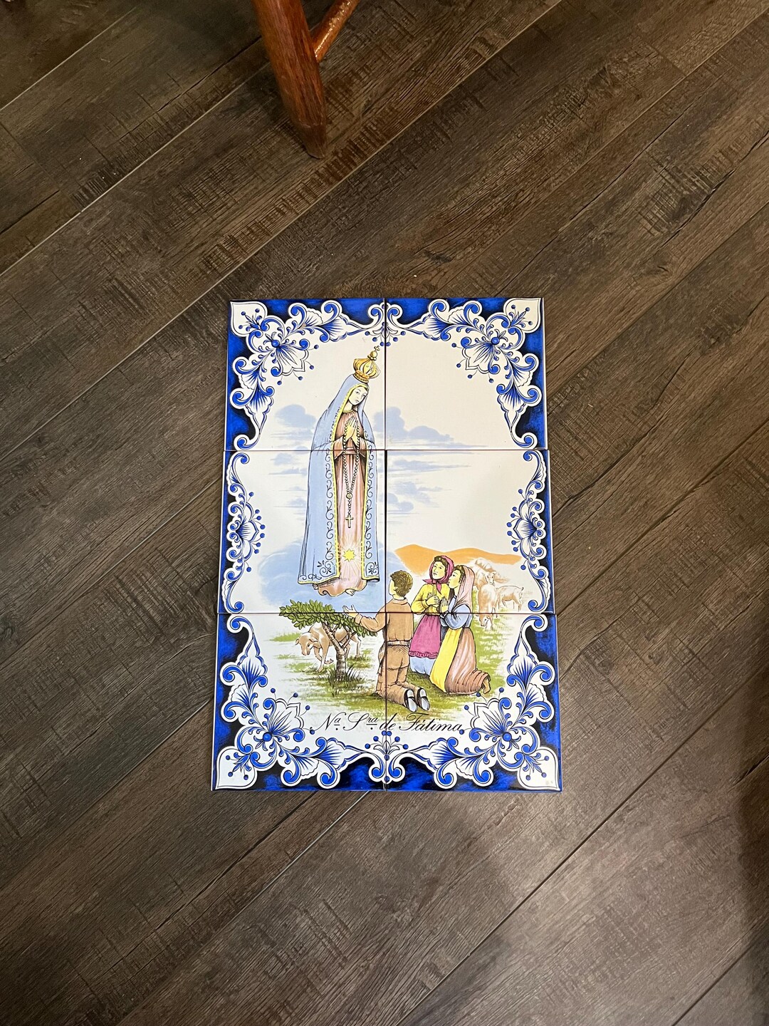 Beautiful Portuguese Our Lady of Fatima Tile Art Work Six Tile ...
