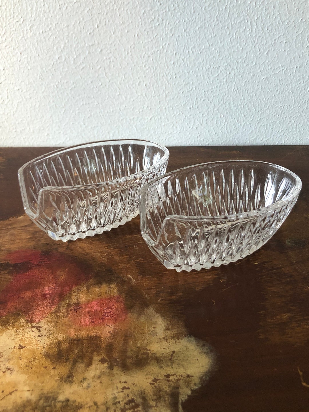 Vintage Glass Silverware Holders Buffet Utensil Holder Brunch SOLD ...