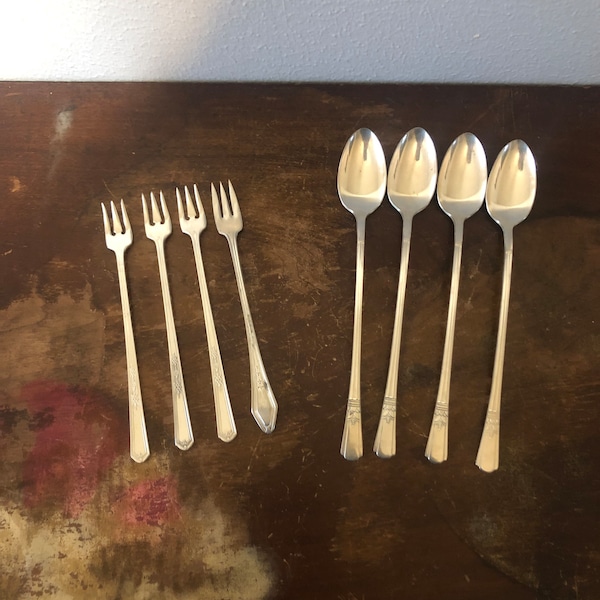 Silverplate Ice Tea Spoons - Etsy