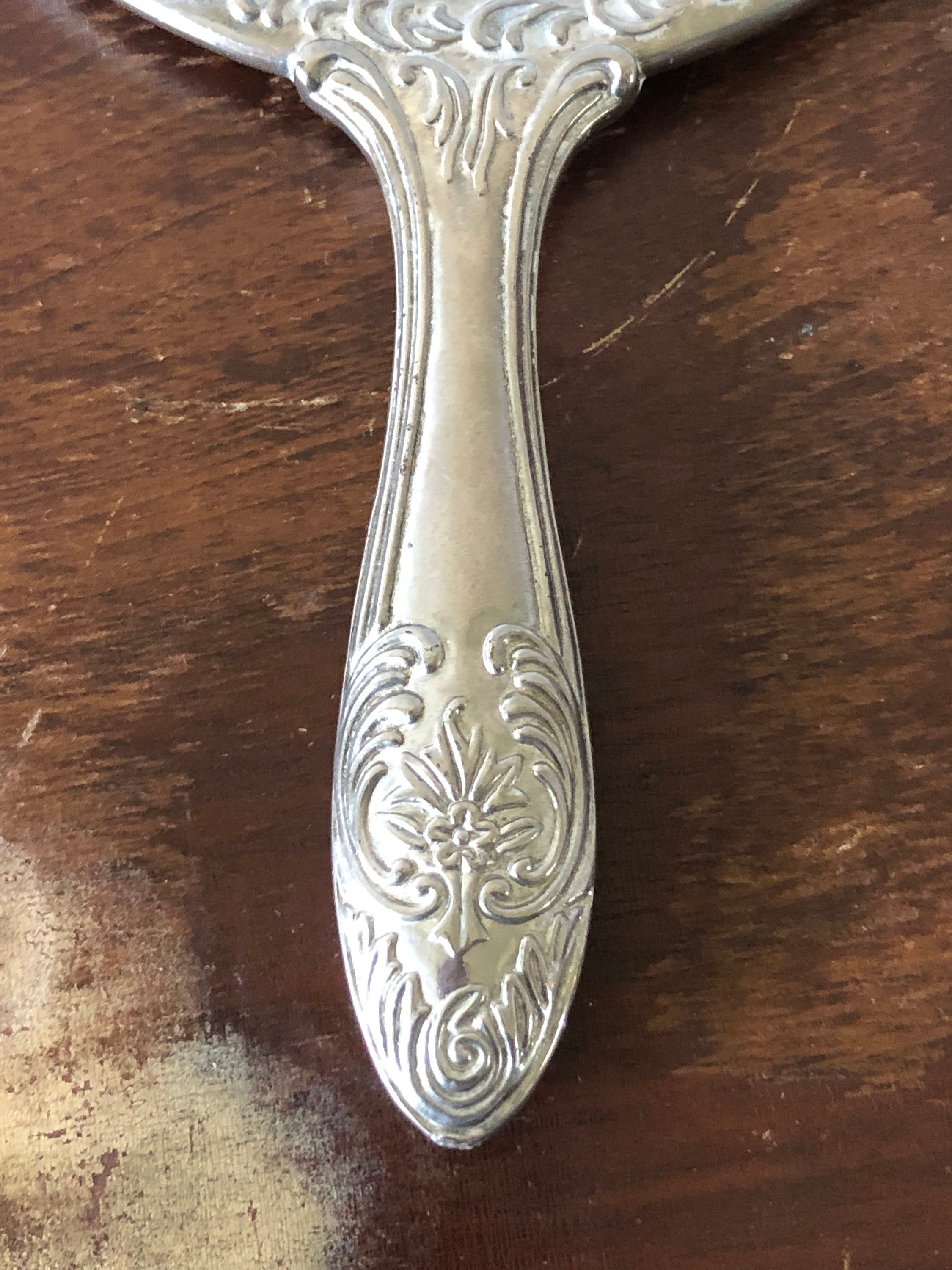 Vintage Silverplate Hand Mirror Vanity Accessory - Etsy