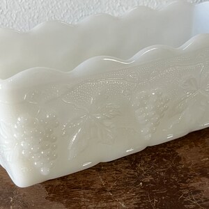 Vintage Fire King Milk Glass Planter Anchor Hocking White Opaque Glass ...