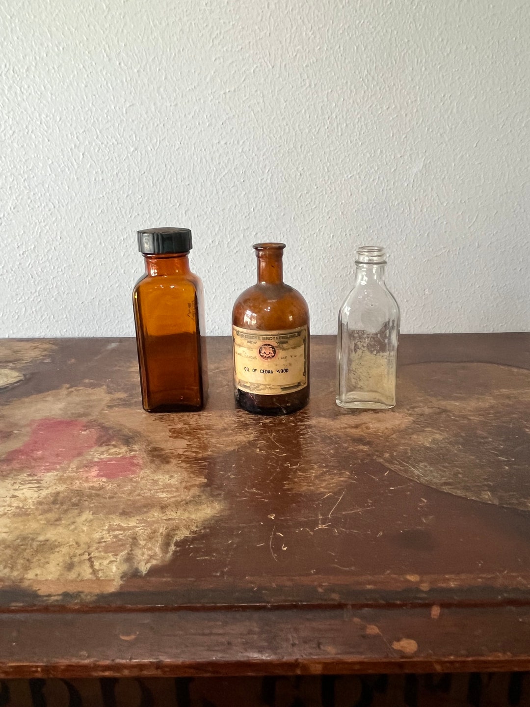 Vintage Bottles YOU PICK Fritzsche Bros. Square Bottle 2oz Glass ...