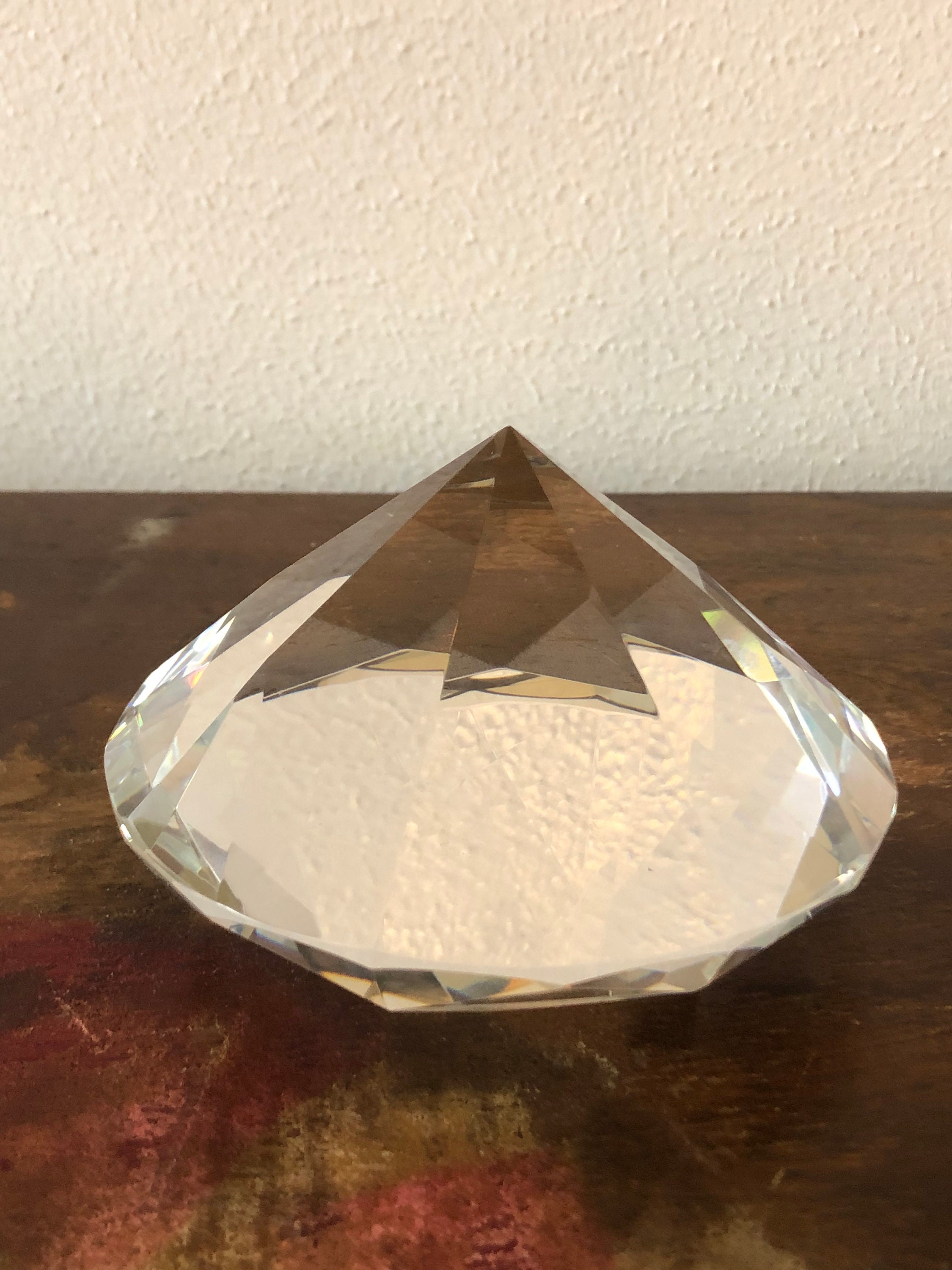Faceted Shannon Crystal "diamond" Paperweights YOU PICK Full Diamonds ...