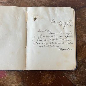 Antique 1800s Album Handwritten Notes Personal Notebook Ohio Birthday ...