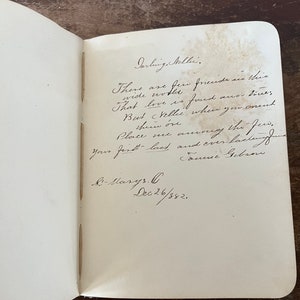 Antique 1800s Album Handwritten Notes Personal Notebook Ohio Birthday ...