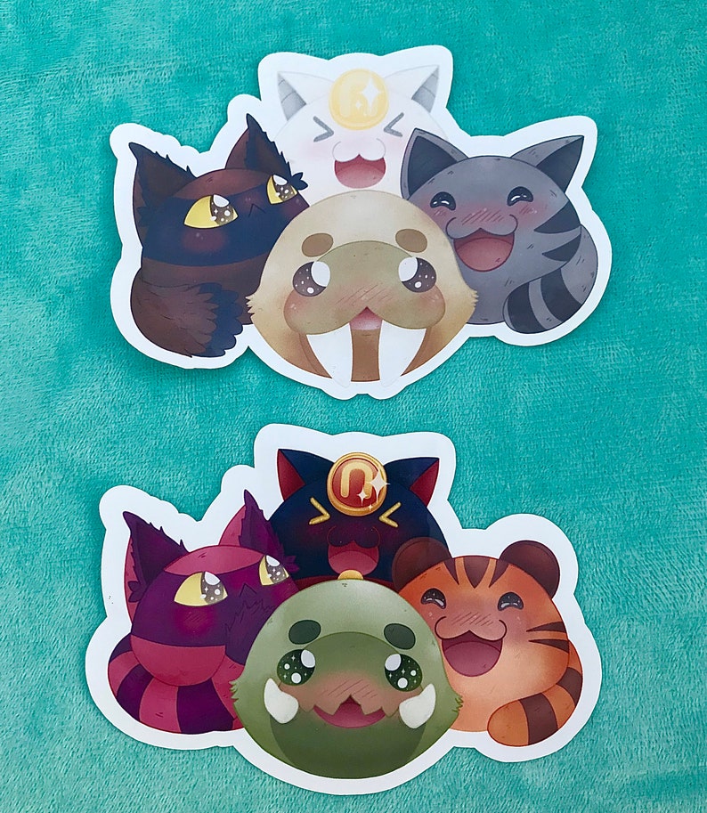 Slime Rancher Glossy Waterproof Stickers, Tabby, Hunter, Saber and ...