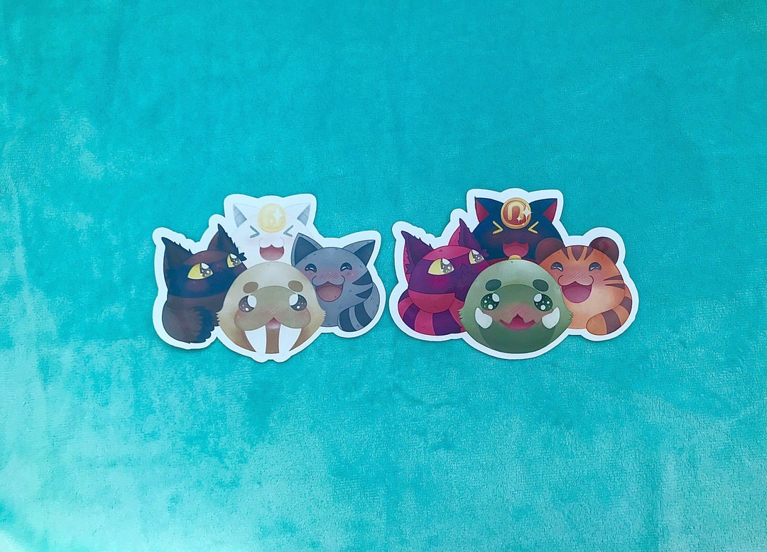 Slime Rancher Glossy Waterproof Stickers, Tabby, Hunter, Saber and ...