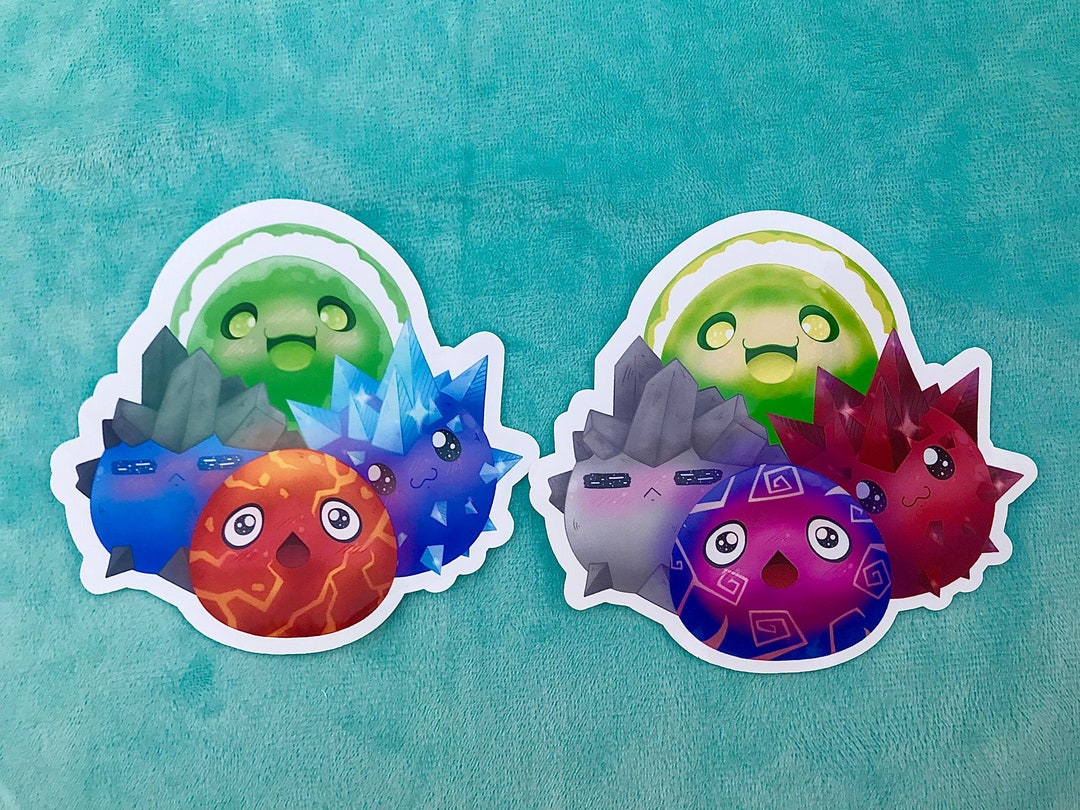 Slime Rancher Glossy Waterproof Stickers, Rock, Rad, Crystal and Boom ...