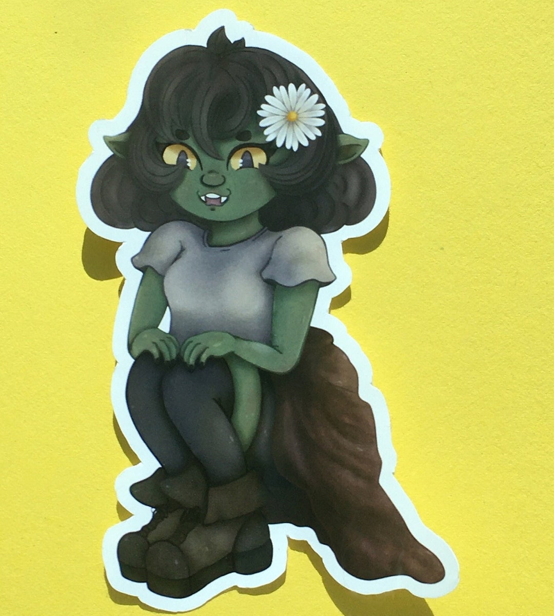 Goblin Girl Waterproof Sticker - Etsy