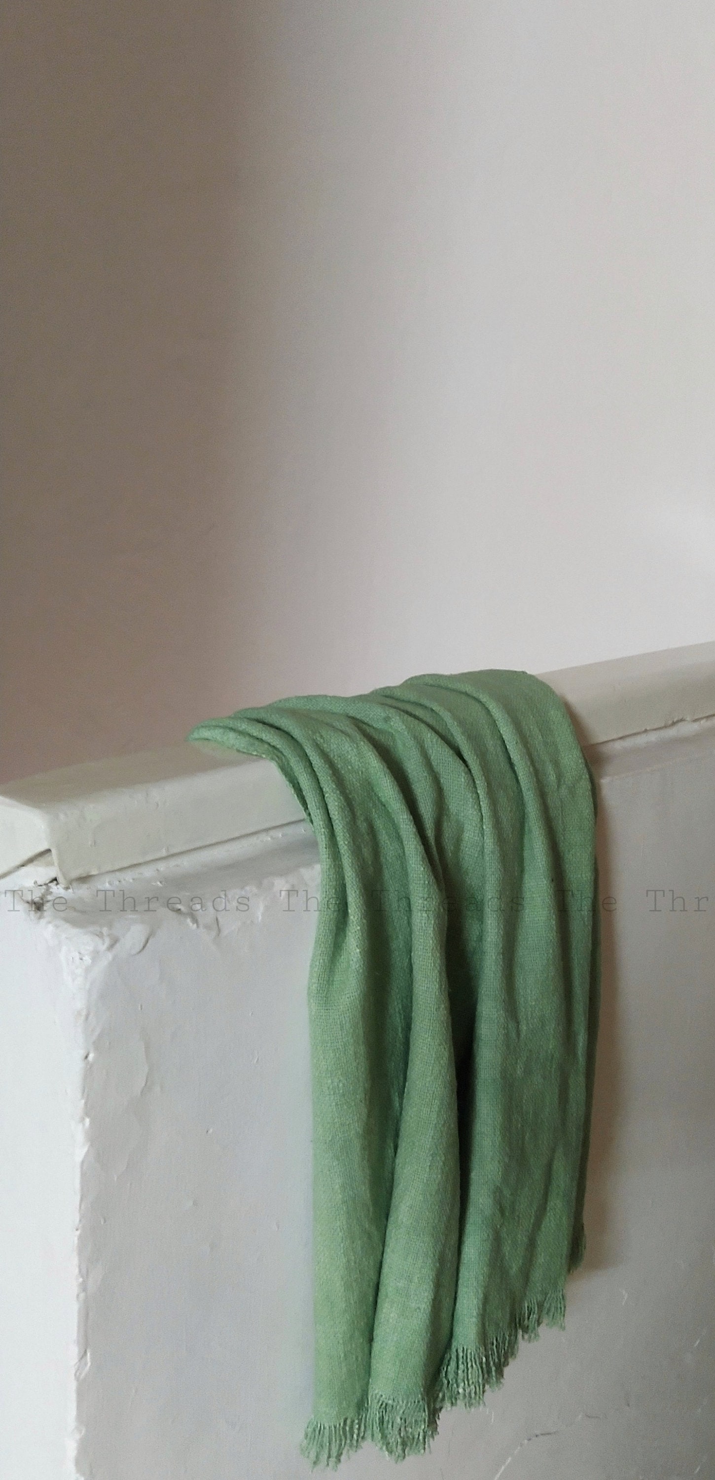Solid Color Textured Weave Cozy Green Woven Throw Blanket,soft Modern ...