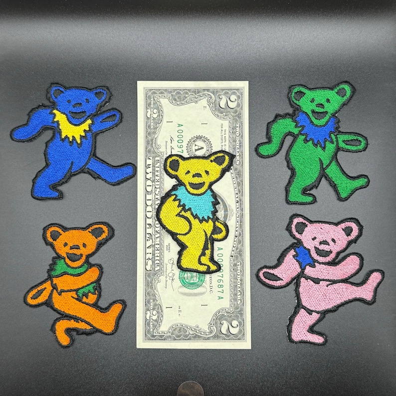Grateful Dead Marching Bears Iron on Patches (set of 5) - Etsy