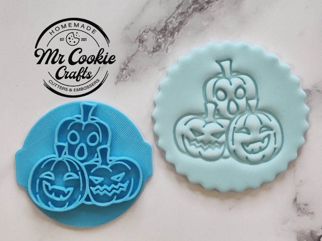 Halloween Pumpkins Fondant Icing Embosser Stamp for Cookies - Etsy